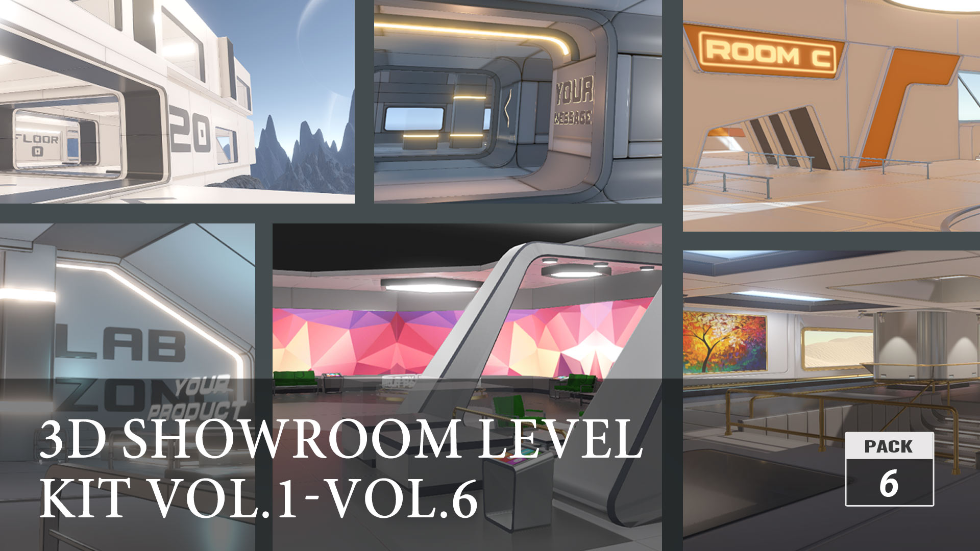 3D Showroom Level Kit Vol.1-Vol.6 - iClone/Combo (Multiple-PID) - Reallusion Content Store