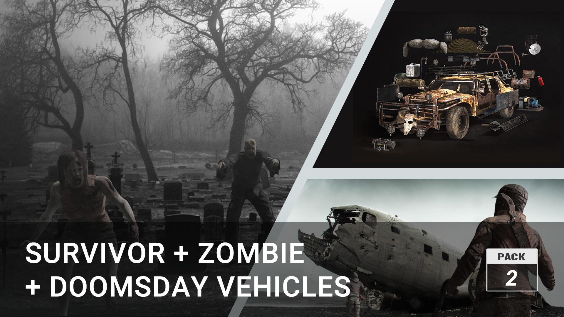 Survivor + Zombie + Doomsday Vehicles - iClone/Combo (Multiple-PID ...
