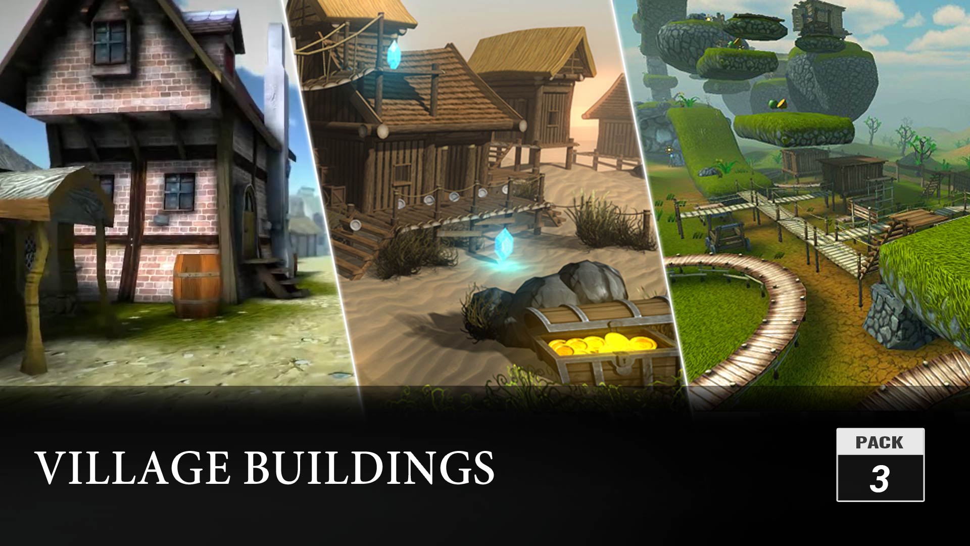 Village Buildings - iClone/Combo (Multiple-PID) - Reallusion Content Store