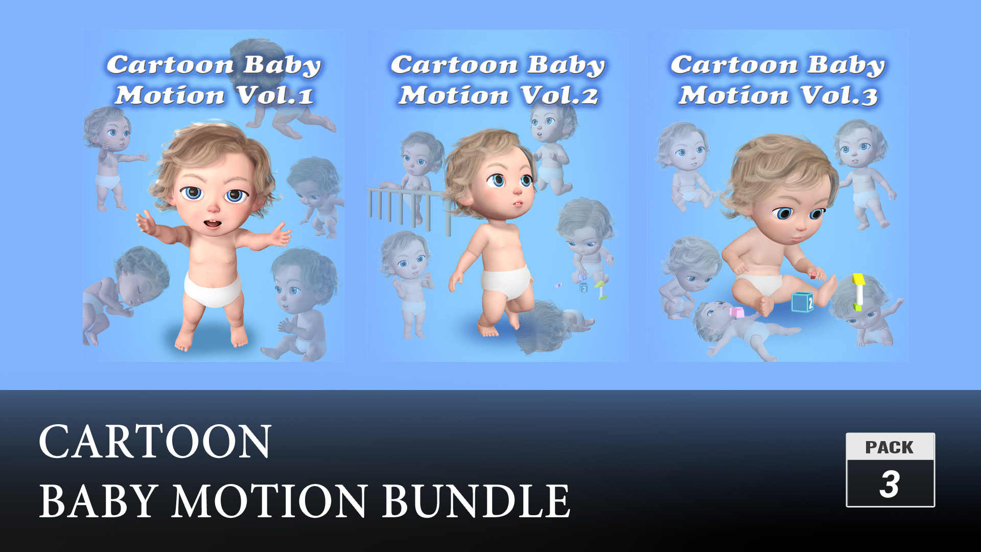 Cartoon Baby Motion Bundle - iClone/Combo (Multiple-PID) - Reallusion ...