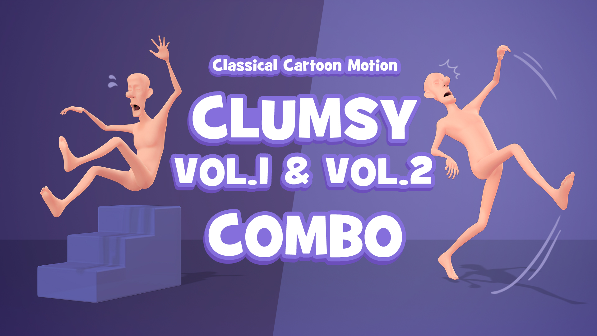 Clumsy Moves Vol.1+2 Combo - iClone/Combo (Multiple-PID) - Reallusion Content Store