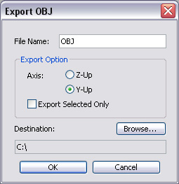Exporting in OBJ Format