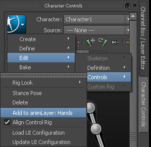 Exporting Motions for Maya HIK-Rig Animation Controller