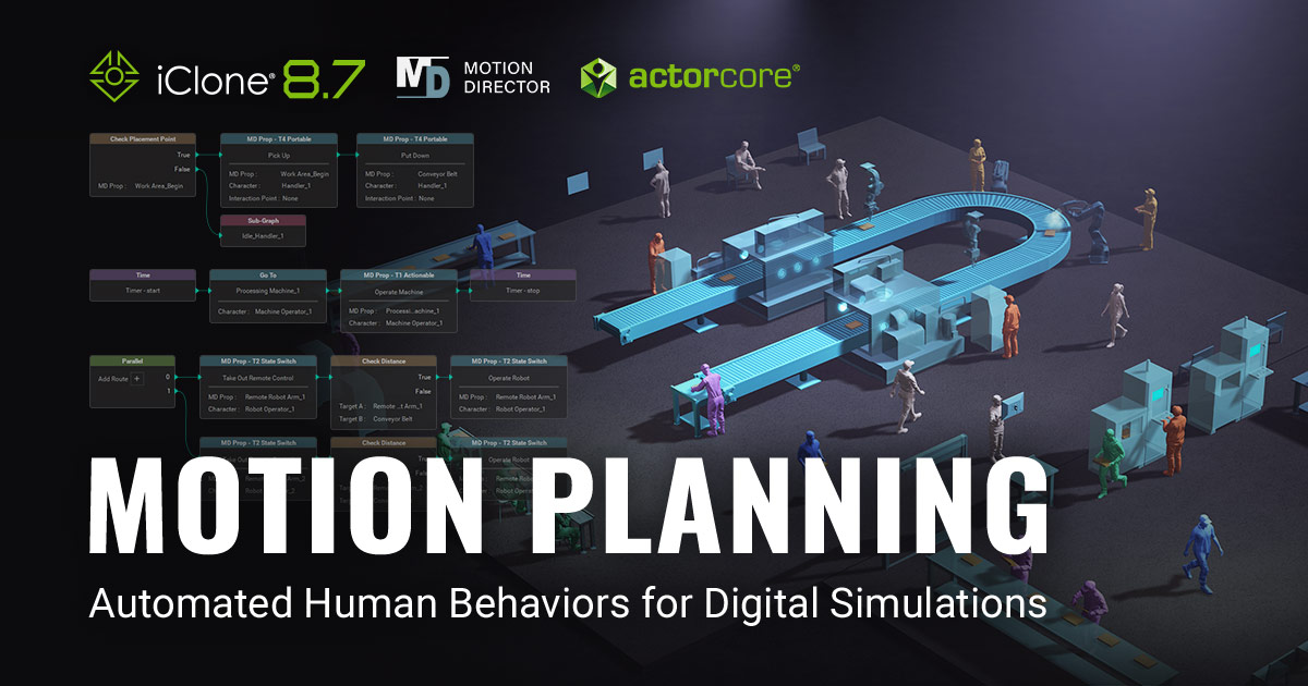 Automated Human Behaviors For Digital Simulations Iclone Motion Planning