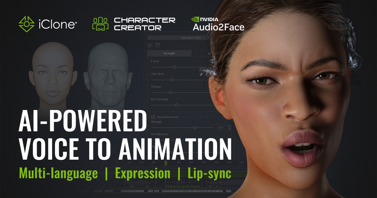 Audio2Face： AIアニメーション技術で表情を生成｜iClone
