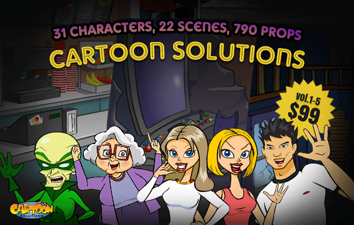 Get over 800 Assets with 86% OFF: Cartoon Solutions All-in-1 Bundle
