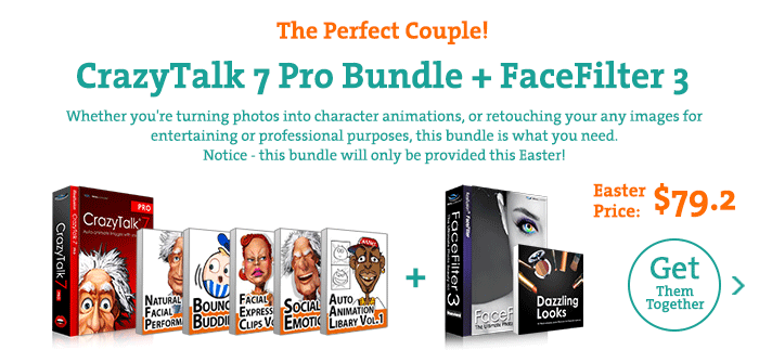 This Easter, Save BIG on CrazyTalk 7 Bundle!